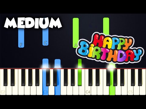 Happy Birthday To You | MEDIUM PIANO TUTORIAL + SHEET MUSIC by Betacustic
