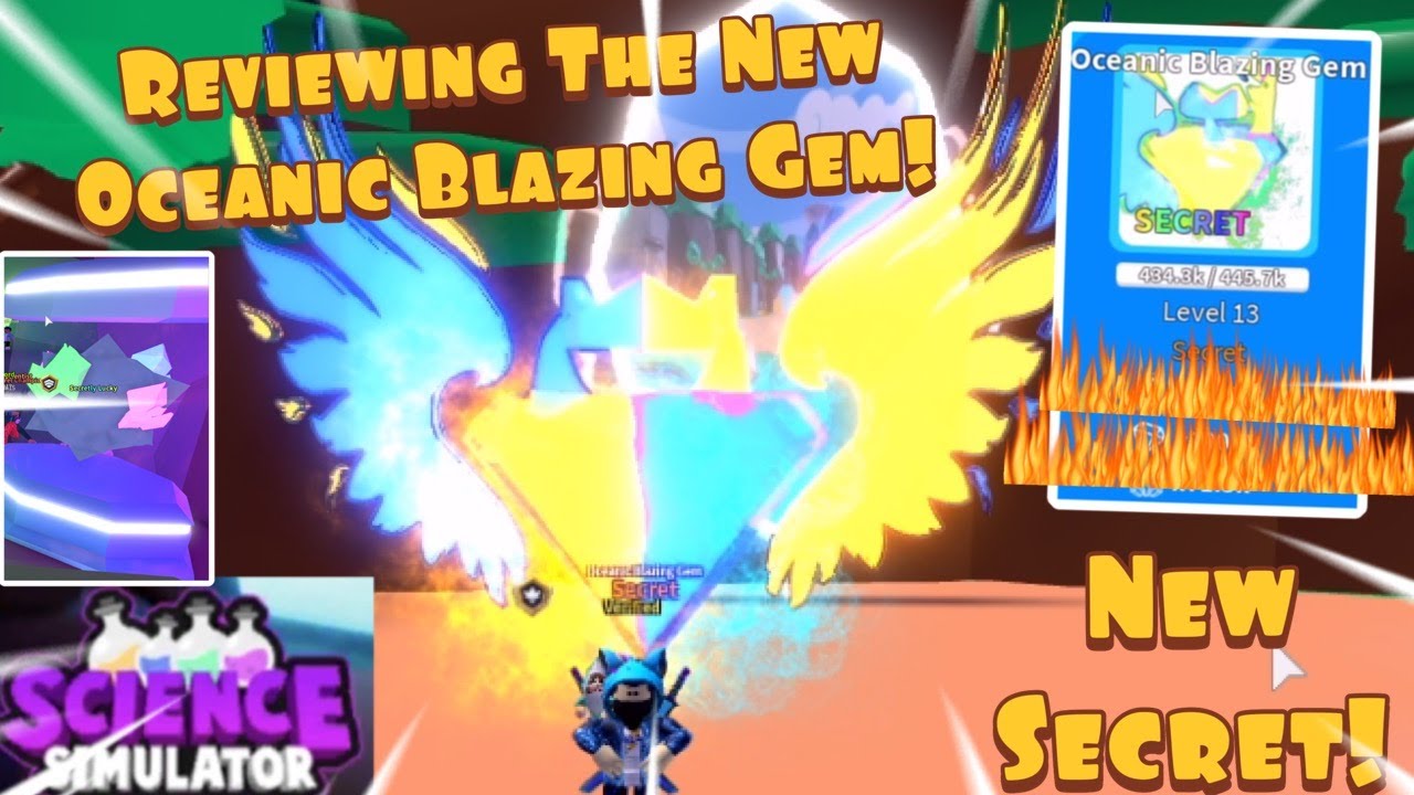 {Roblox Science Simulator} Reviewing The New Oceanic Blazing Gem Secret ...