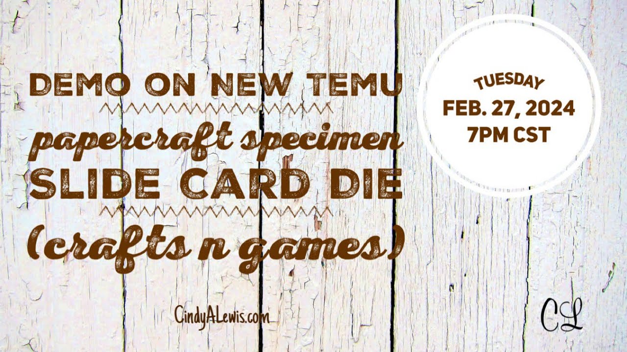 Demo on New Temu Papercraft Specimen Slide Card Die (Crafts N Games ...