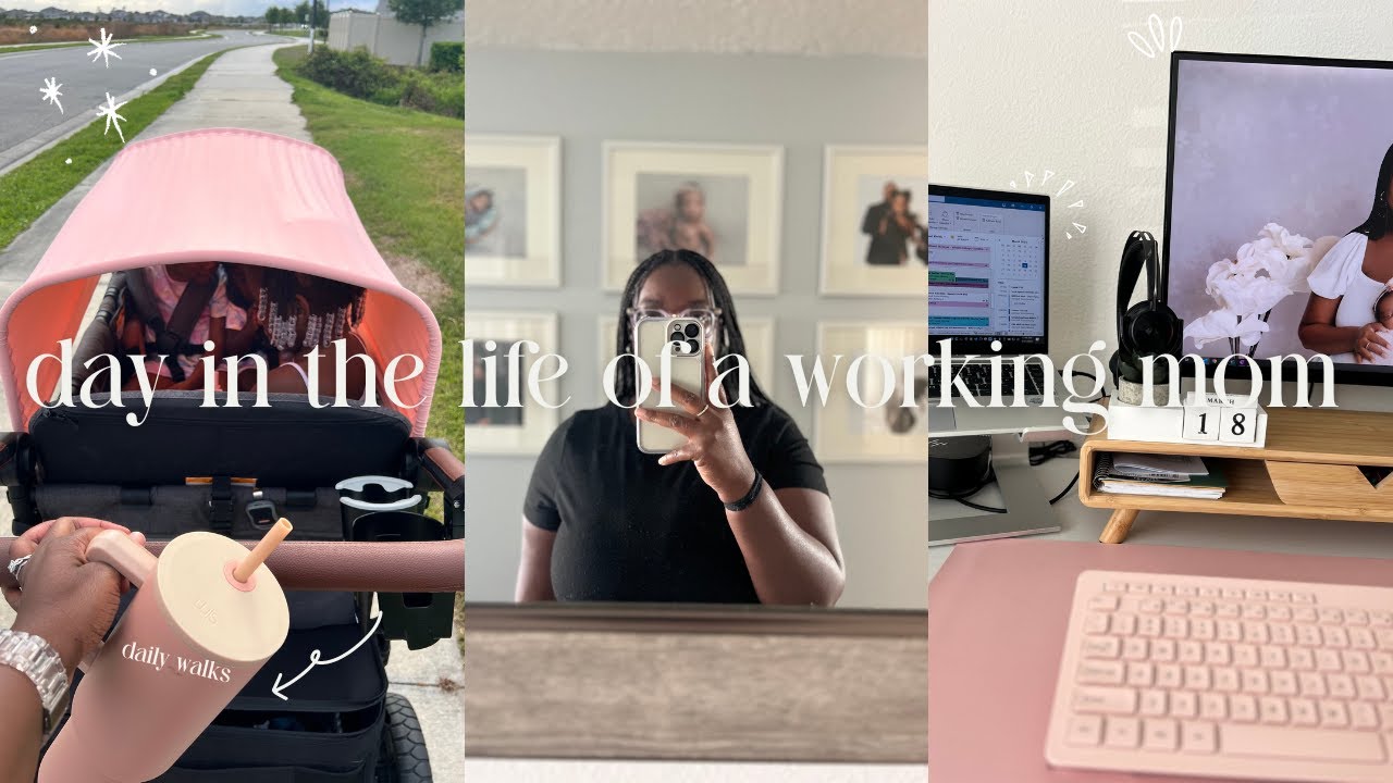 Day in the life of a full time working mom (WFH edition)/9-5 Full time ...