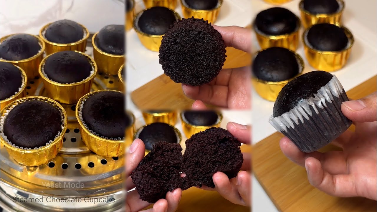 STEAMED CHOCOLATE CUPCAKE | No Bake, No Oven Recipe - YouTube