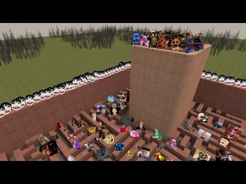 FIRE IN THE HOLE YOSHIE OBUNGA HAMOOD HABIBI CRAZY FROG IN MAZE GMOD #nextbots #hamjabhaiofficials