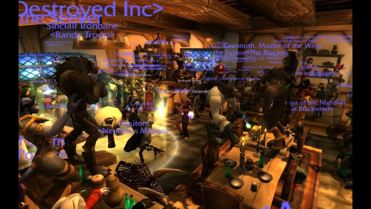 Party in Goldshire INN - Moon Guard realm - YouTube