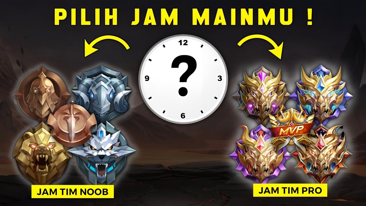 DAPAT TIM NOOB/PRO? Jam Rahasia Push Rank di Season 30 Mobile Legend ...