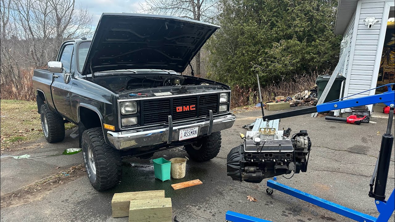 Squarebody 454 big block swap! - YouTube