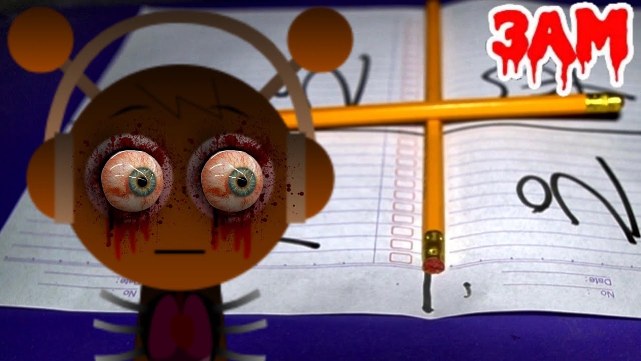 CHARLIE CHARLIE PENCIL SOSOK SPRUNKI JAM 3 PAGI | DIA DATANG ️ ️ - YouTube