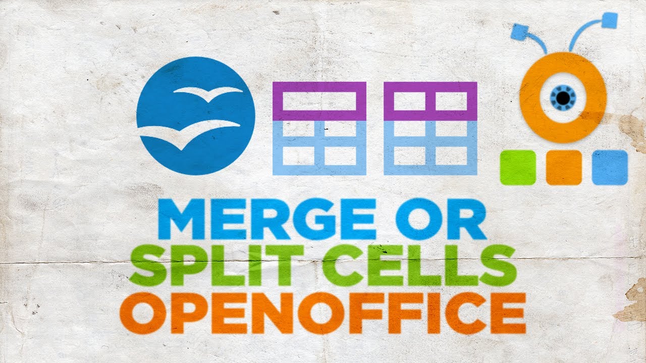 How to Merge or Split Cells in Open Office Table - YouTube