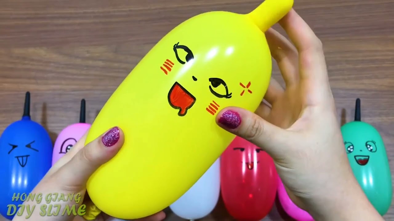 Making Slime With Funny Baloons Satisfyng Slime video !? / MRelax - YouTube