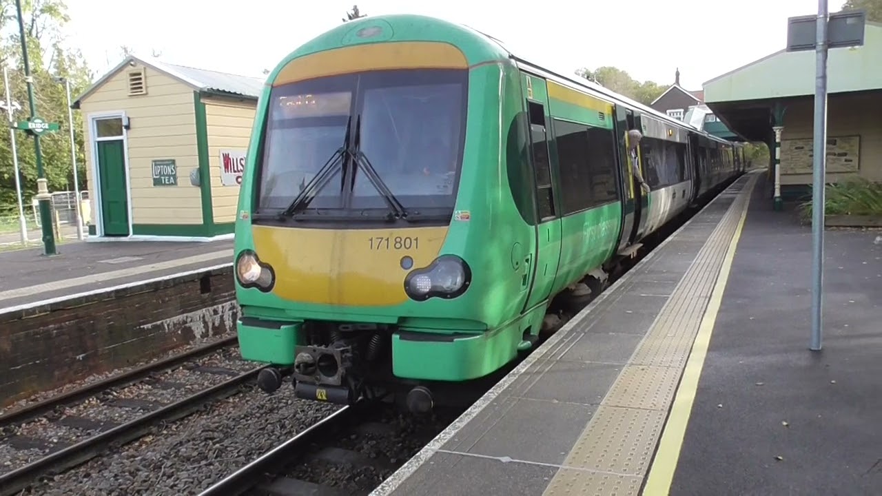 Southern Class 171 801 Arrivals & Depart Eridge for East Croydon - YouTube