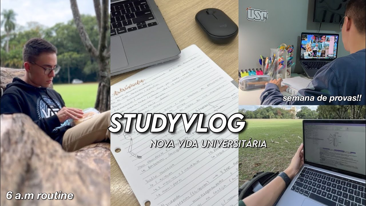 STUDY VLOG | 6 a.m, estudando na USP, rotina de universitário - YouTube