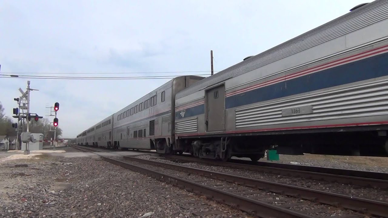 AMTK 193 Leads Sunset Limited #1 at Tower 26 - Houston, TX (2/22/14 ...