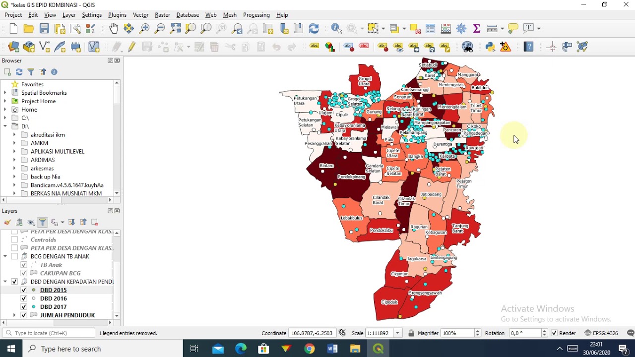 Membuat layout peta QGIS - YouTube