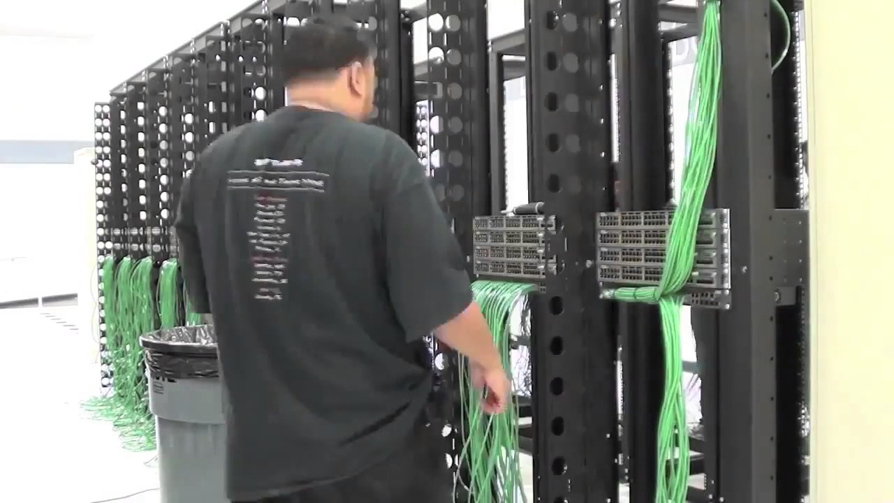 Cabling a SoftLayer Data Center Server Rack - YouTube