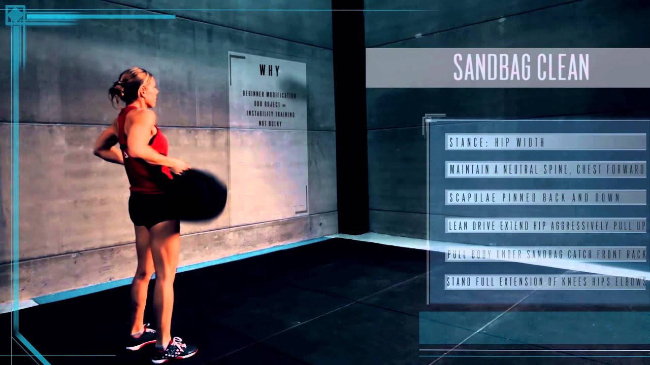 Sandbag clean - sandbag exercises - YouTube