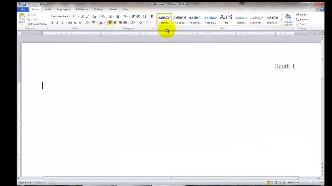 MLA Formatting in MS Word - YouTube