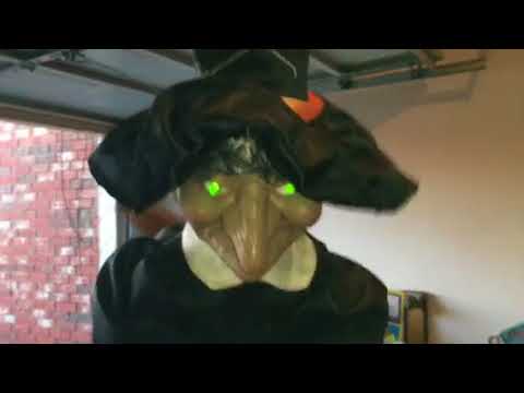 24” Animated Sonic Witch Flying Halloween Prop - YouTube