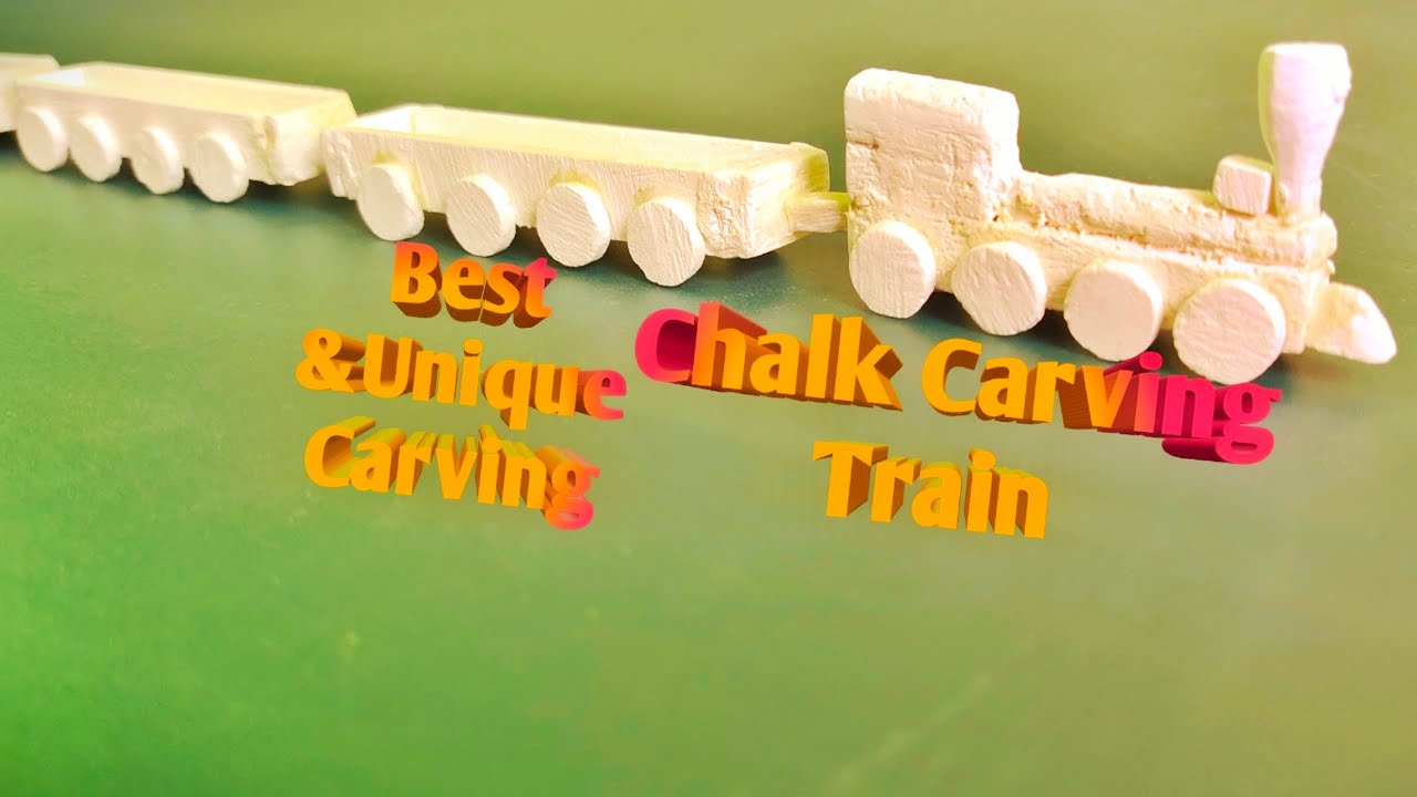 Chalk Carving Train|Best And Unique Chalk Art| Train From Chalk|Made By ...