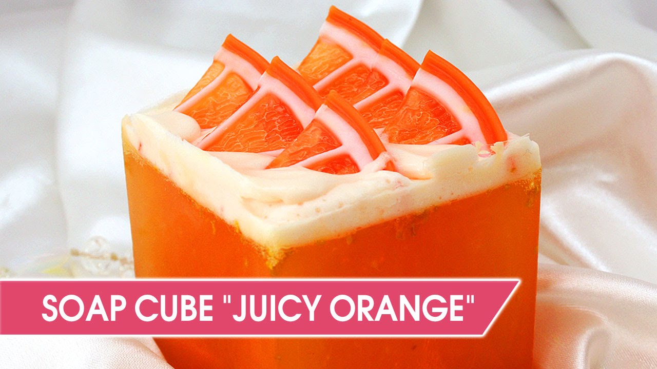 DIY: Orange soap cube | Make glycerin citrus soap - YouTube