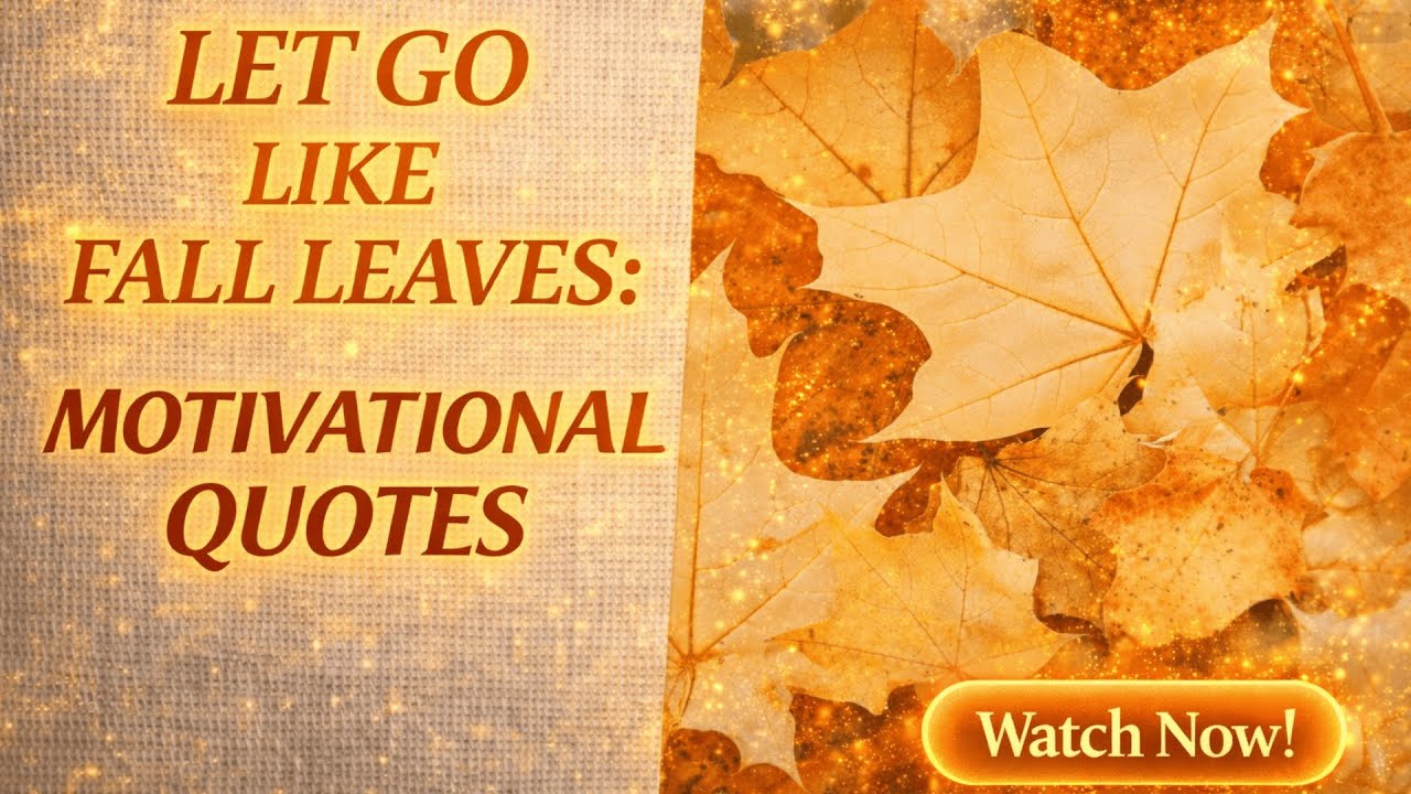 Handwritten Motivational Quotes About Life Let Go with Fall Leaves ASMR ...