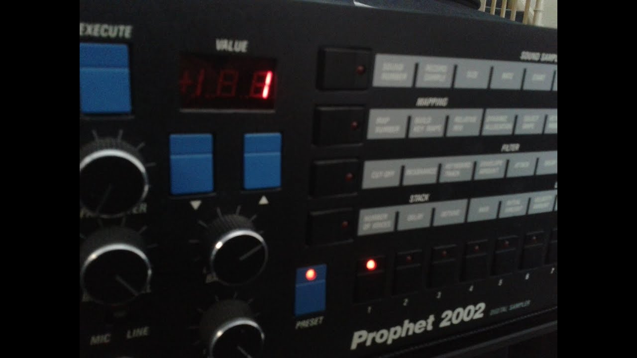 Sequential Circuits Prophet 2002 gotek hxc floppy emulator - YouTube