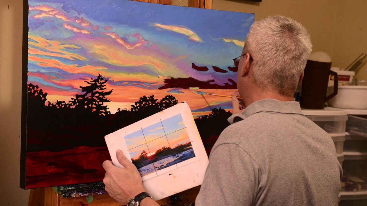 Time Lapse of "Spectacular Sunrise": 5 DAYS OF PAINTING IN 90 SECONDS ...
