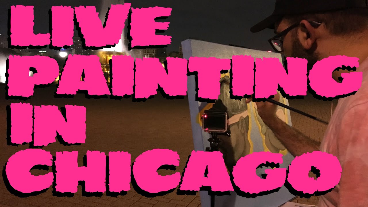 Live Painting Chance The Rapper in Grant Park Chicago [Live Painting ...
