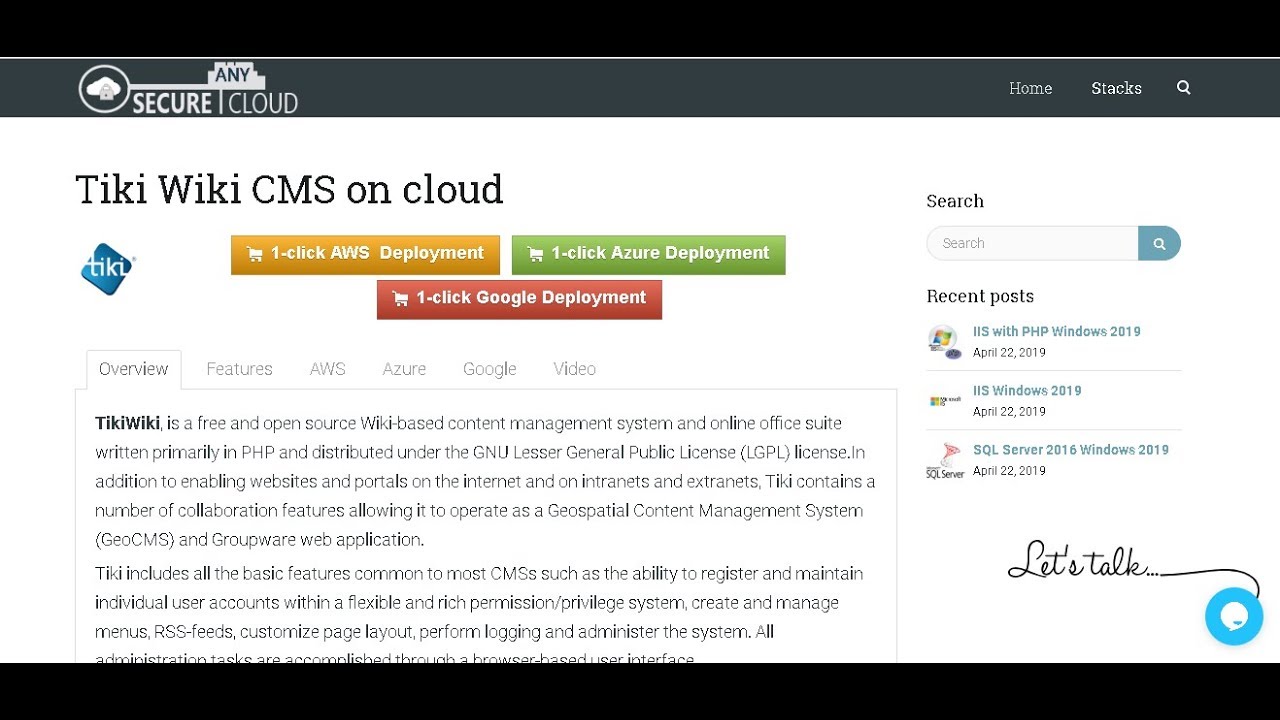 Secured Tiki Wiki CMS on Windows 2012 R2 Deploy on Azure , AWS and ...