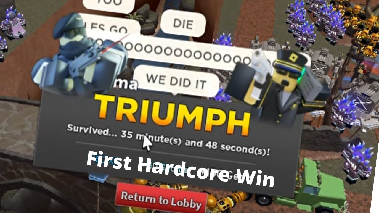 First Hardcore Win (TDS Roblox) - YouTube