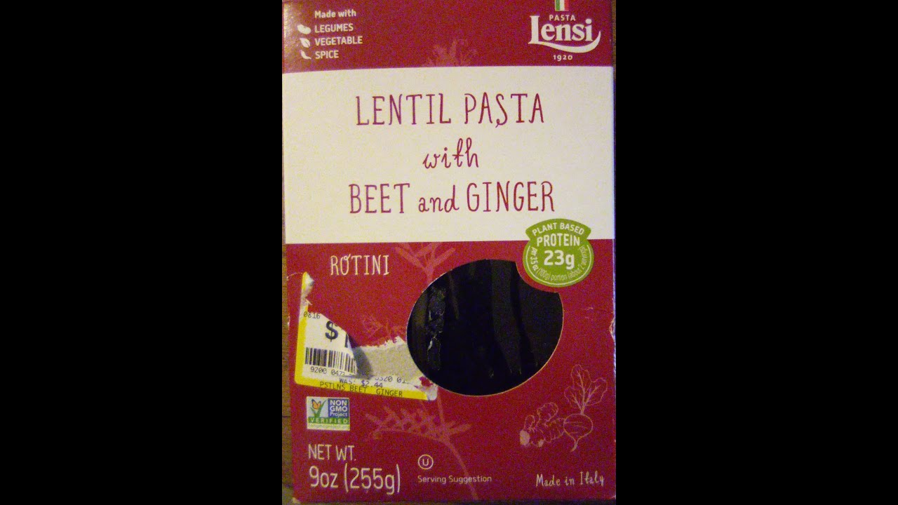 Pasta Lensi Lentil Pasta with Beet and Ginger Rotini Review - YouTube