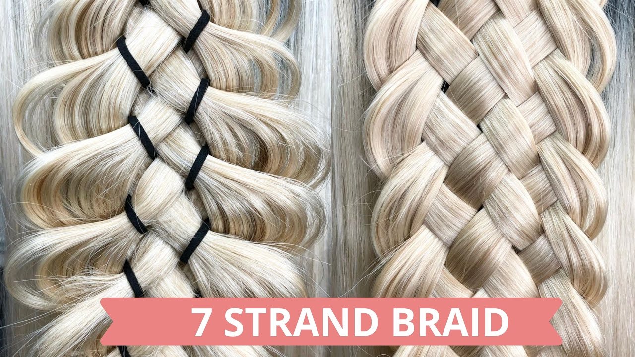 Two ways of how to seven strand braid || RIBBON Braid #hairstyle # ...