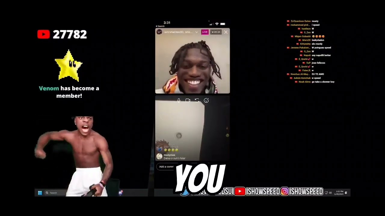 IShowSpeed Facetime Rafael Leao - YouTube