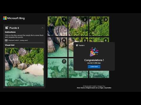 AI Solves Microsoft Bing Slide Puzzle (ASMR) - YouTube