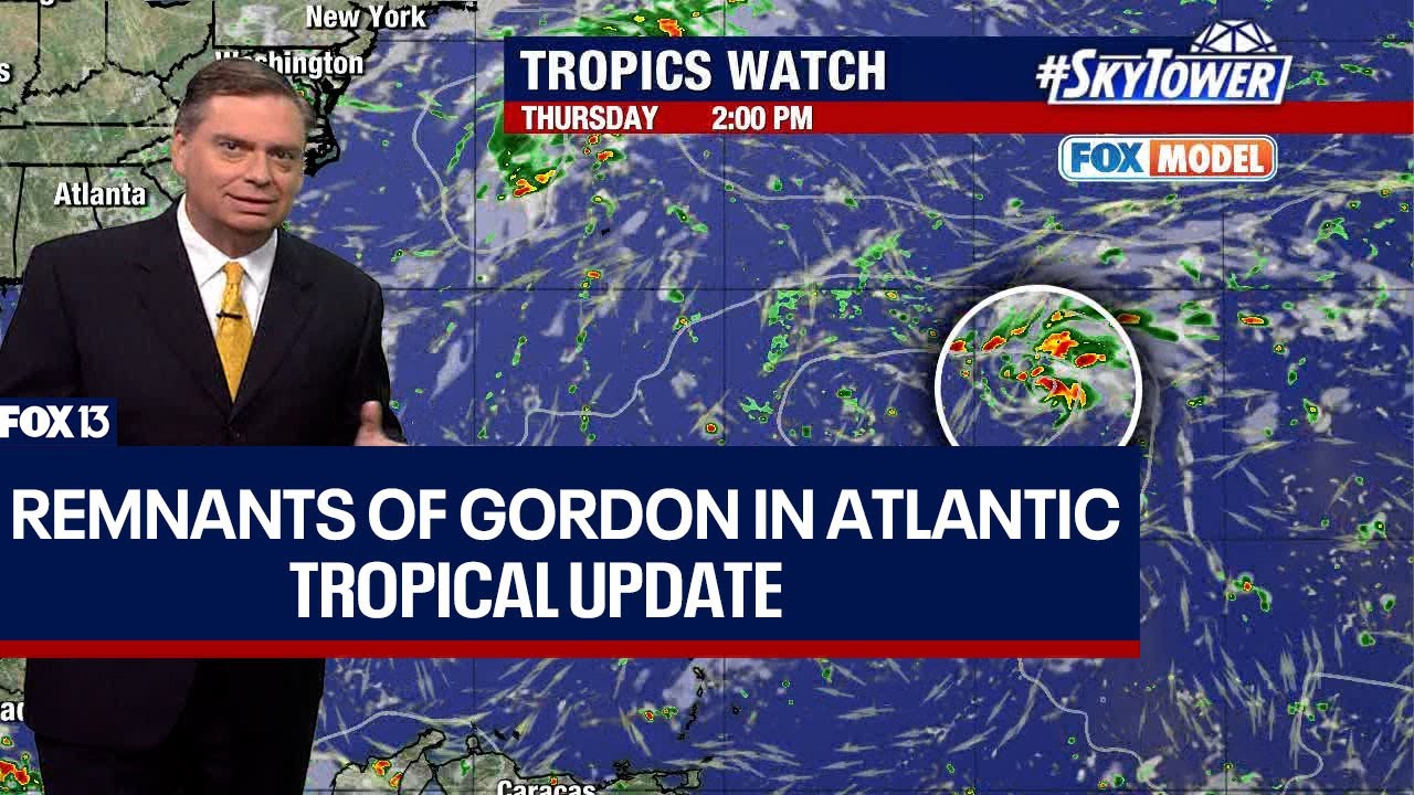 Remnants of Gordon in Atlantic - YouTube