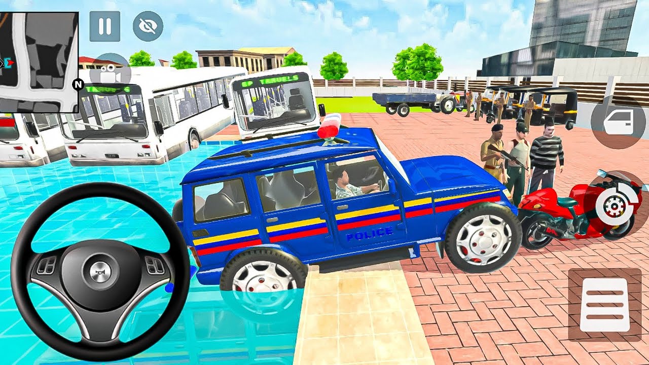 Car bike game: Franklin purchased🤑 modified an indian blue police 🚓 car ...