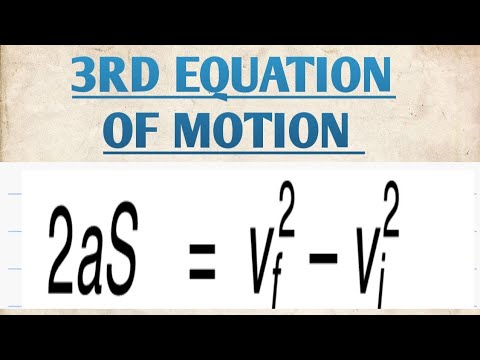 3rd EQUATION OF MOTION. ll ( Physics 9th 2nd chapter Kinematics) - YouTube