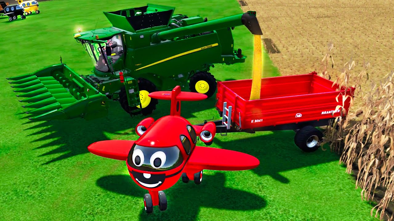 PLANE TRACTORS OF COLORS! CORN HARVEST WITH JOHN DEERE | Farming ...