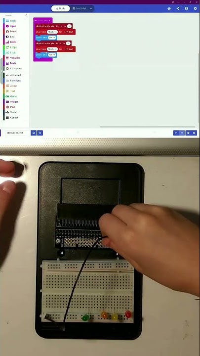 Microbit project, led,buzzer and tilt sensor - YouTube