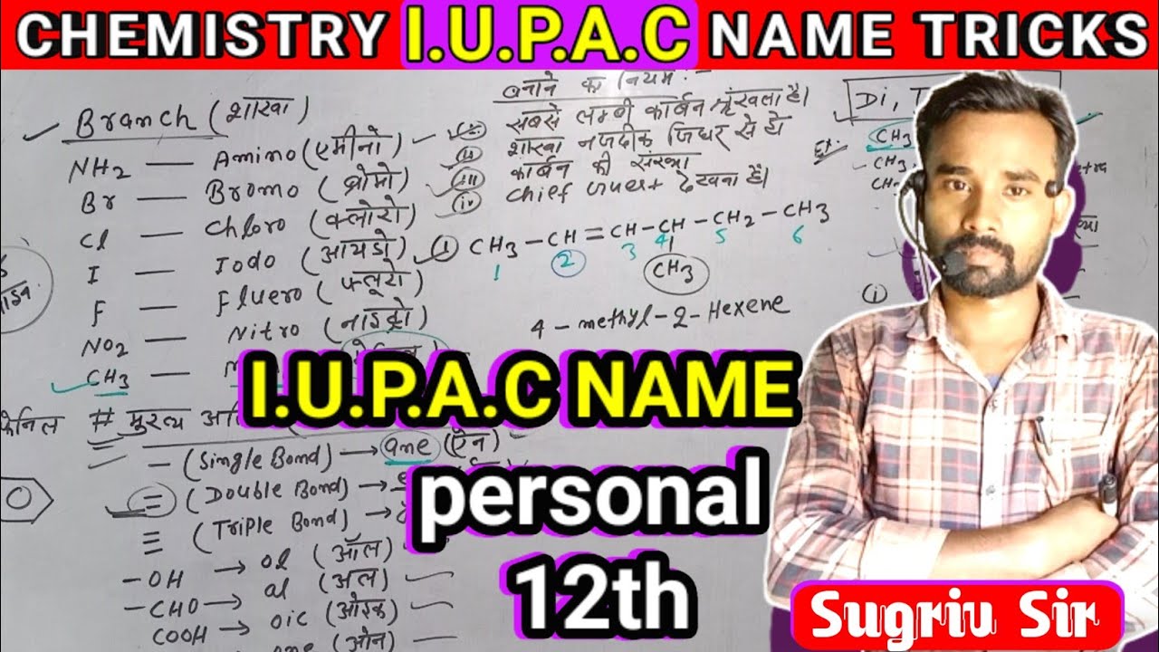 IUPAC नामकरण | IUPAC Nomenclature Organic Chemistry | IUPAC Name Class ...