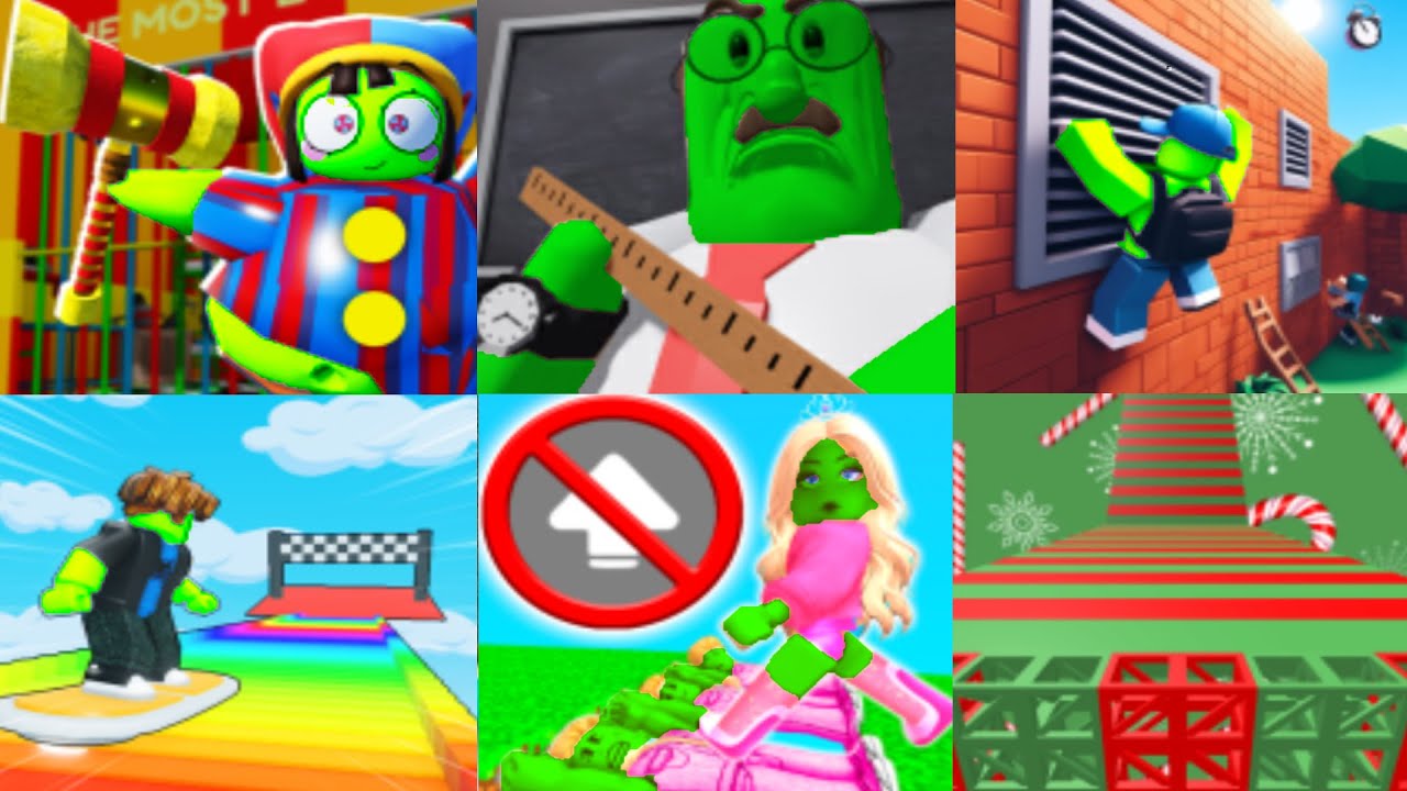 Speed Run Zombie in Christmas Obby, Digital Circus, Hoverboard, Barry ...