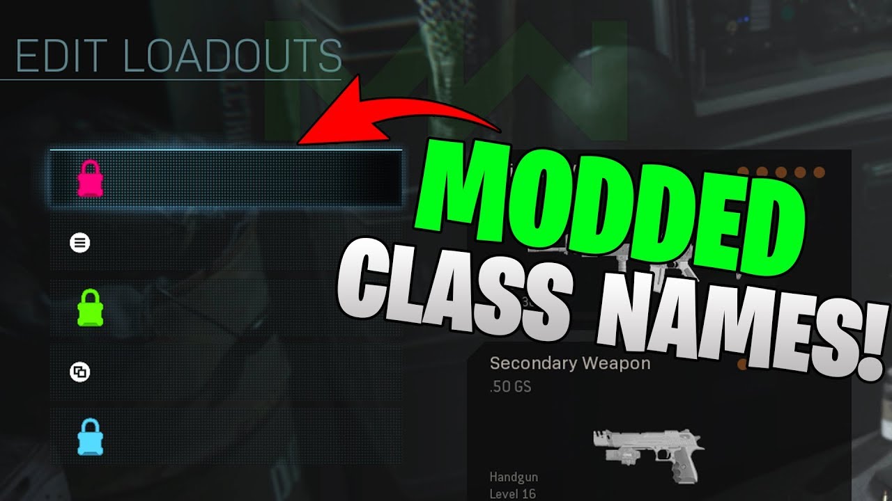 How to GET MODDED CLASS NAMES in Modern Warfare!!! - YouTube