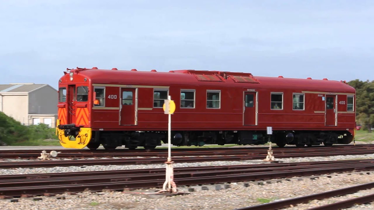 400 class red hen railcar out for a run at the National Railway Musuem ...