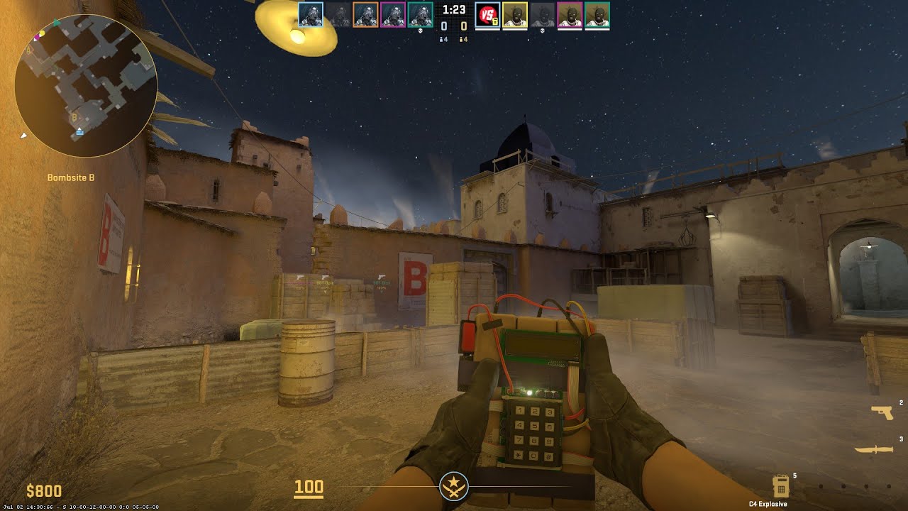 Counter strike DUST 2 NIGHT MAP, 4K Gameplay(No Commentary) - YouTube