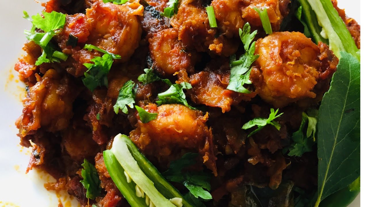 Kerala Style Chemmeen Roast | Chemmeen Varattiyathu Malayalam | Prawns ...