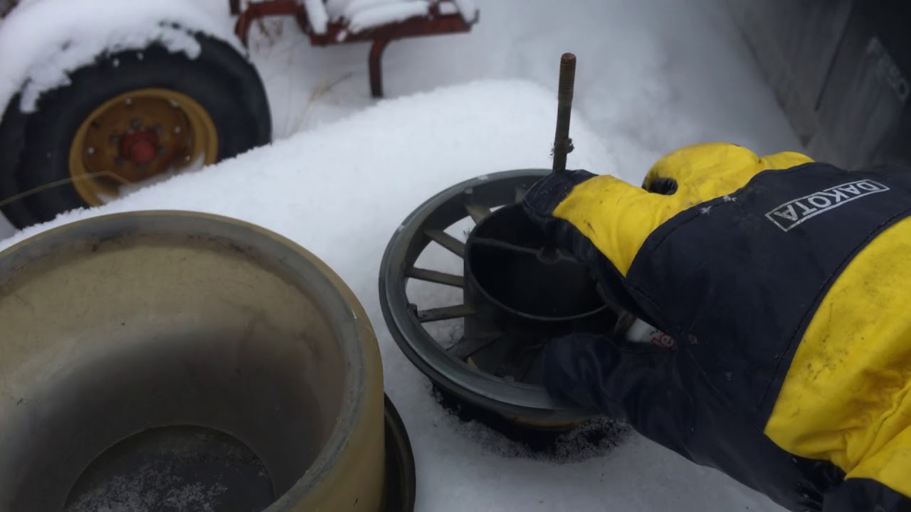 Case 930 cold start with ether - YouTube