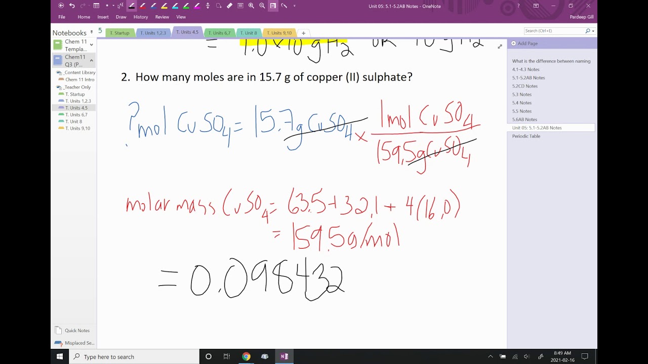 Chemistry11WithMsGill 5 2 Mole Mass Calculations 2of4 YouTube chemistry11withmsgill-5-2-mole-mass-calculations-2of4-youtube
