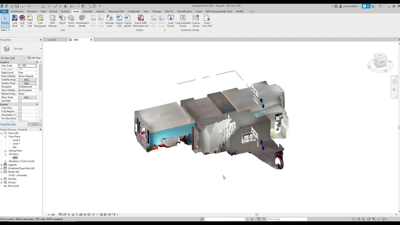 3D Point Cloud to Revit via Recap Workflow - YouTube