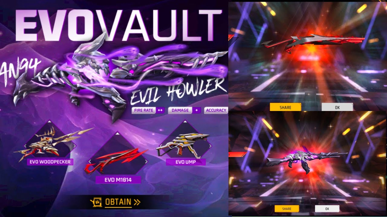 New Evo Gun skin vault free fire | new Evo Gun skin kaise nikale | Free ...