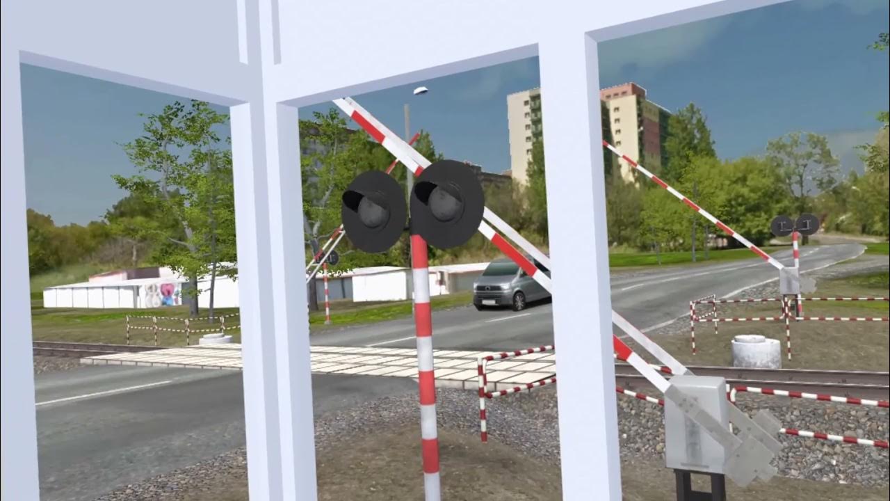 Symulator pracy dróżnika przejazdowego VR - YouTube