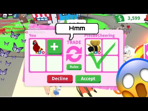 Trading a Parrot || Adopt Me~Holo March~ - YouTube