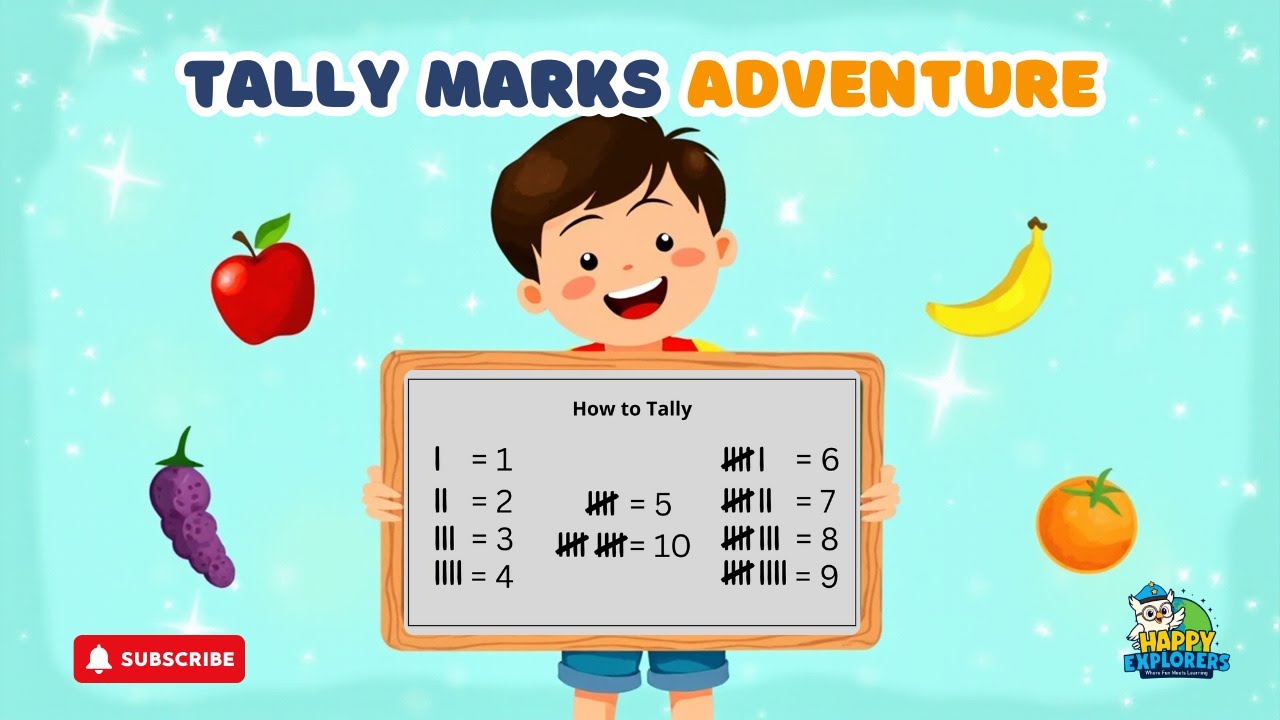 Tally Marks for Kids Learn to Count by 5s | Fun Math Adventure for Kids ...